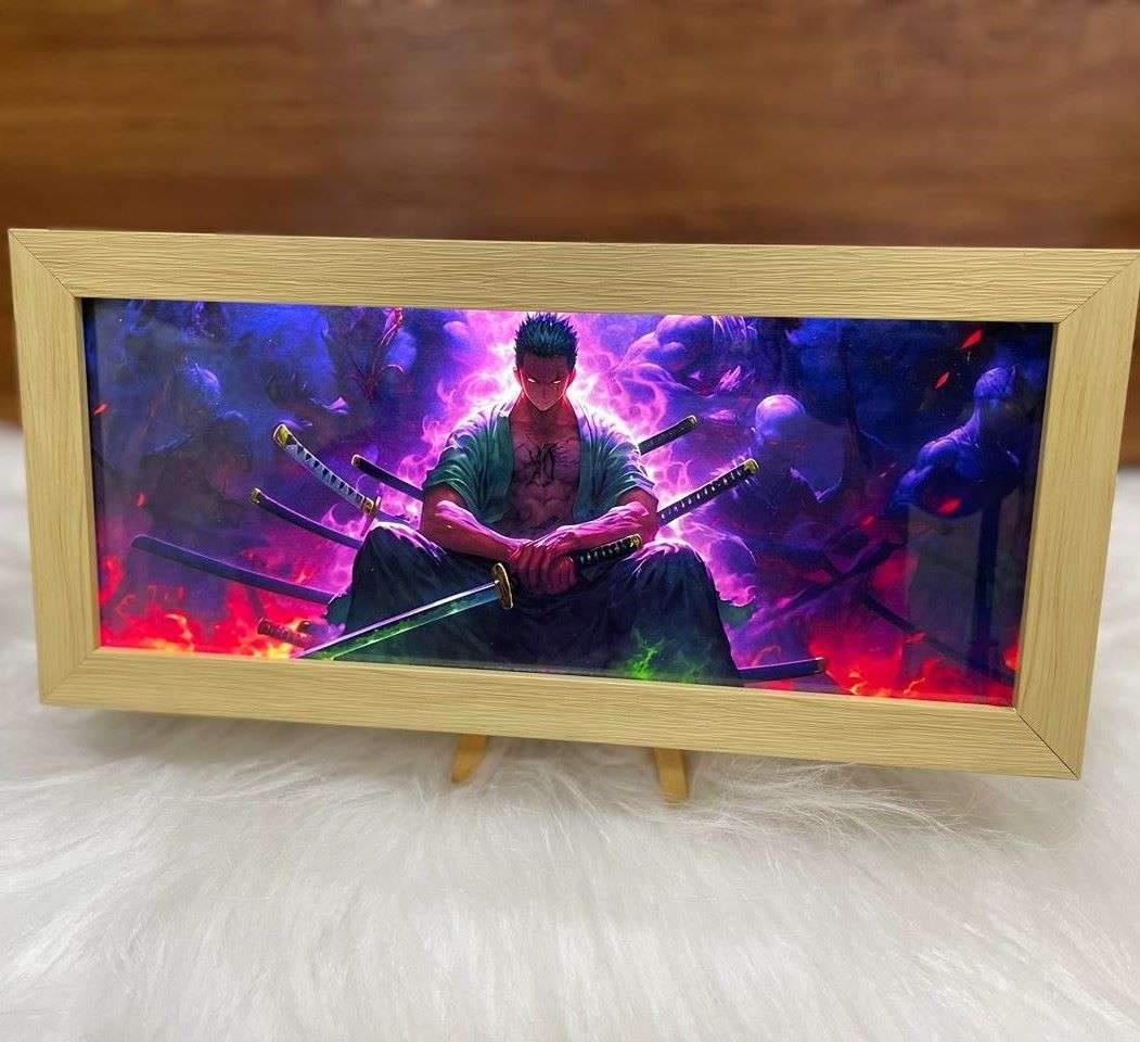 LED Back Light Roronoa Zoro Theme - Ananthapuri Arts and Frames