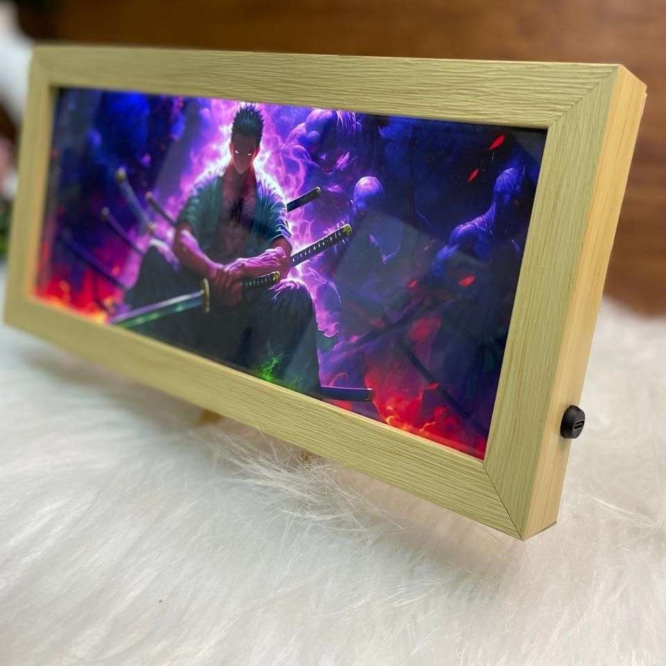 LED Back Light Roronoa Zoro Theme - Ananthapuri Arts and Frames